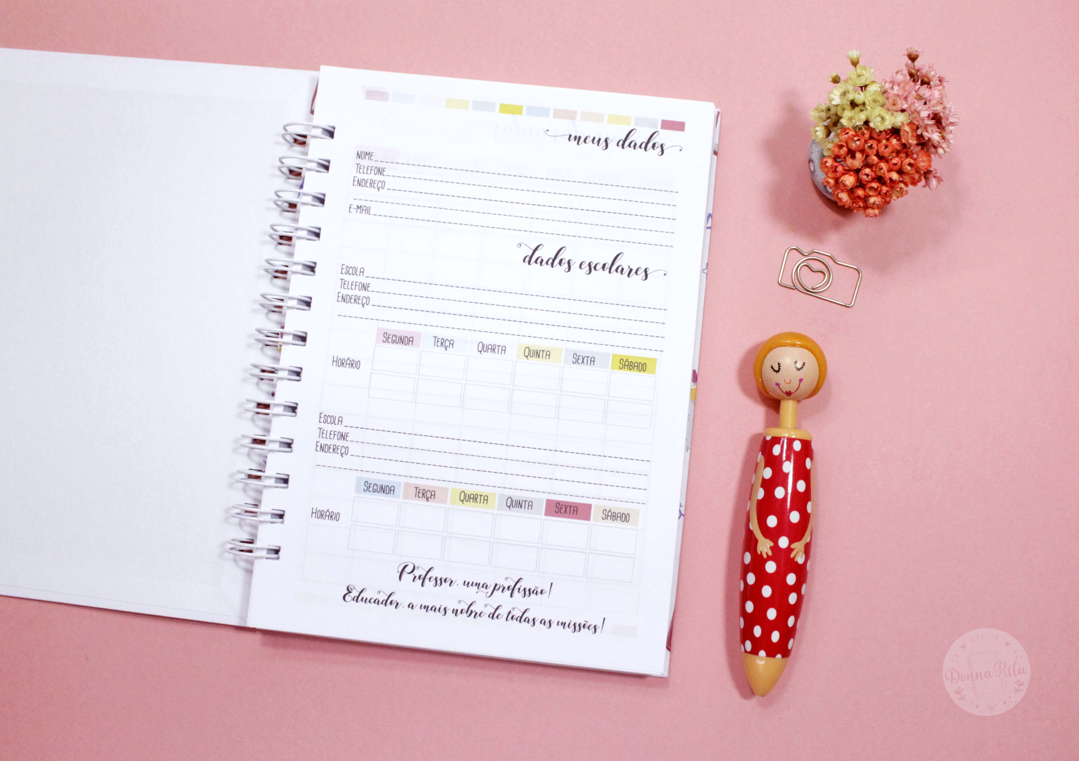 Planner da Professora | Loja Donna Rita