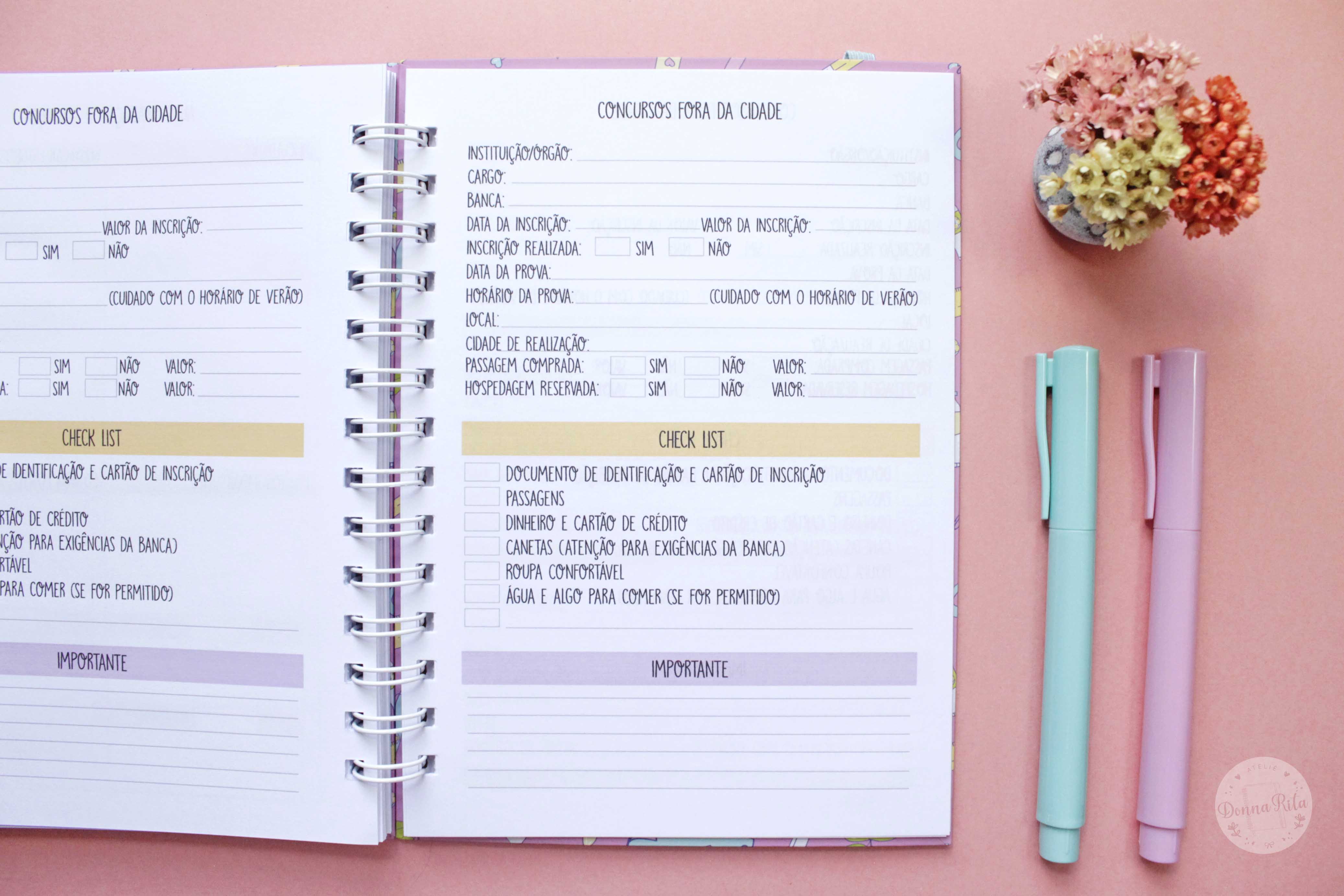 Planner de Estudos | Loja Donna Rita