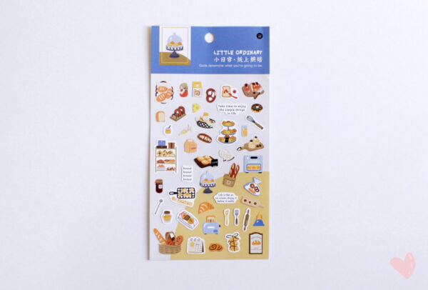 Cartela de adesivos Bakery