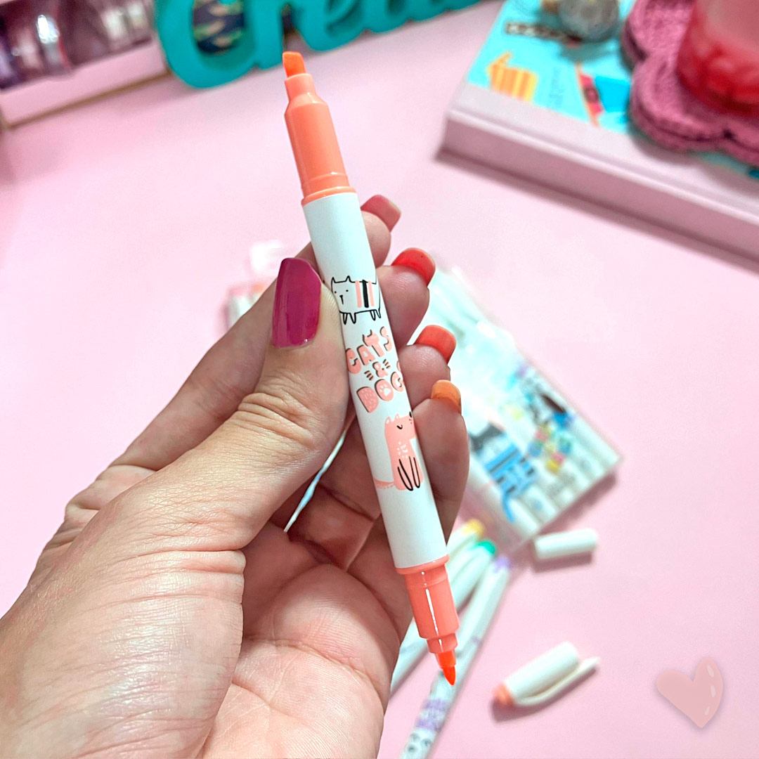 Kit marca-texto perfumado 2 pontas | Loja Donna Rita