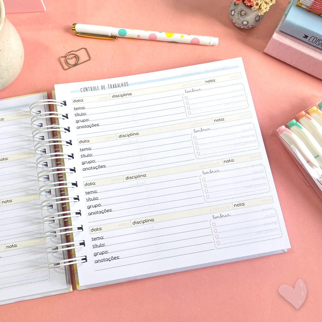 Planner de Estudos | Loja Donna Rita